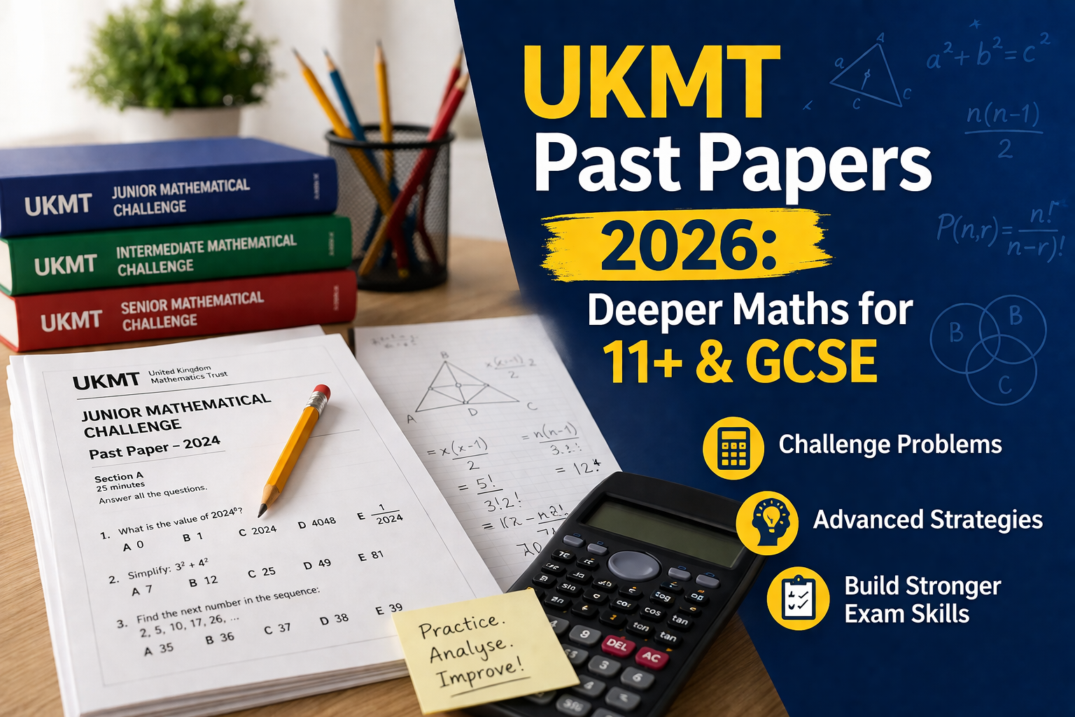 UKMT Past Papers 2026: Deeper Maths for 11+ & GCSE