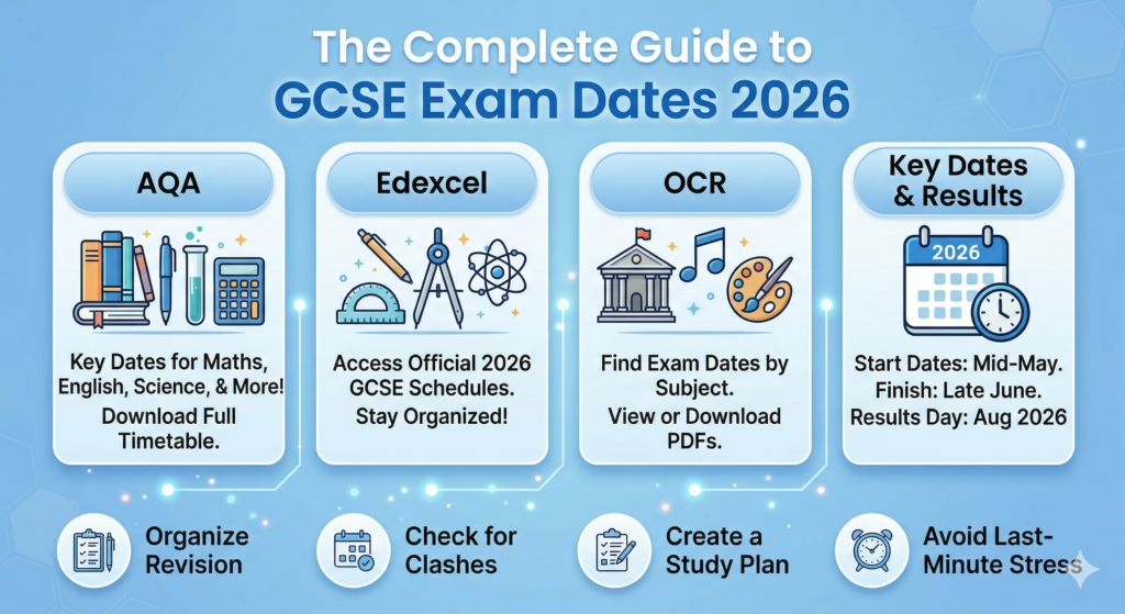 GCSE Exam Dates 2026: Full Timetables & Results Day
