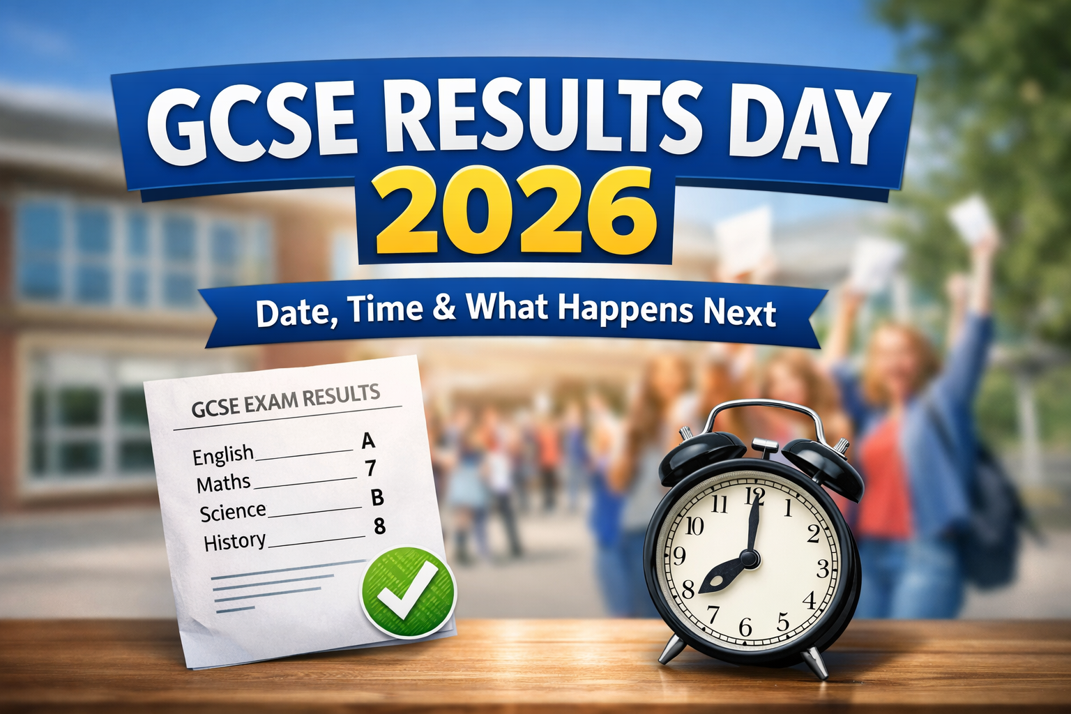 GCSE Results Day 2026 Date Time What Happens